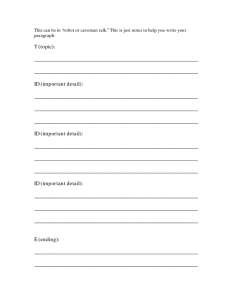 TIDE SRSD Writing Strategy – Oak Hill Middle School Teams